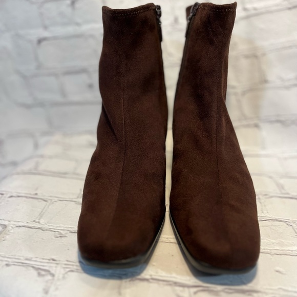 Impo | Shoes | Impo Ankle Boots Ensue Faux Suede Stretch W Side Zip ...